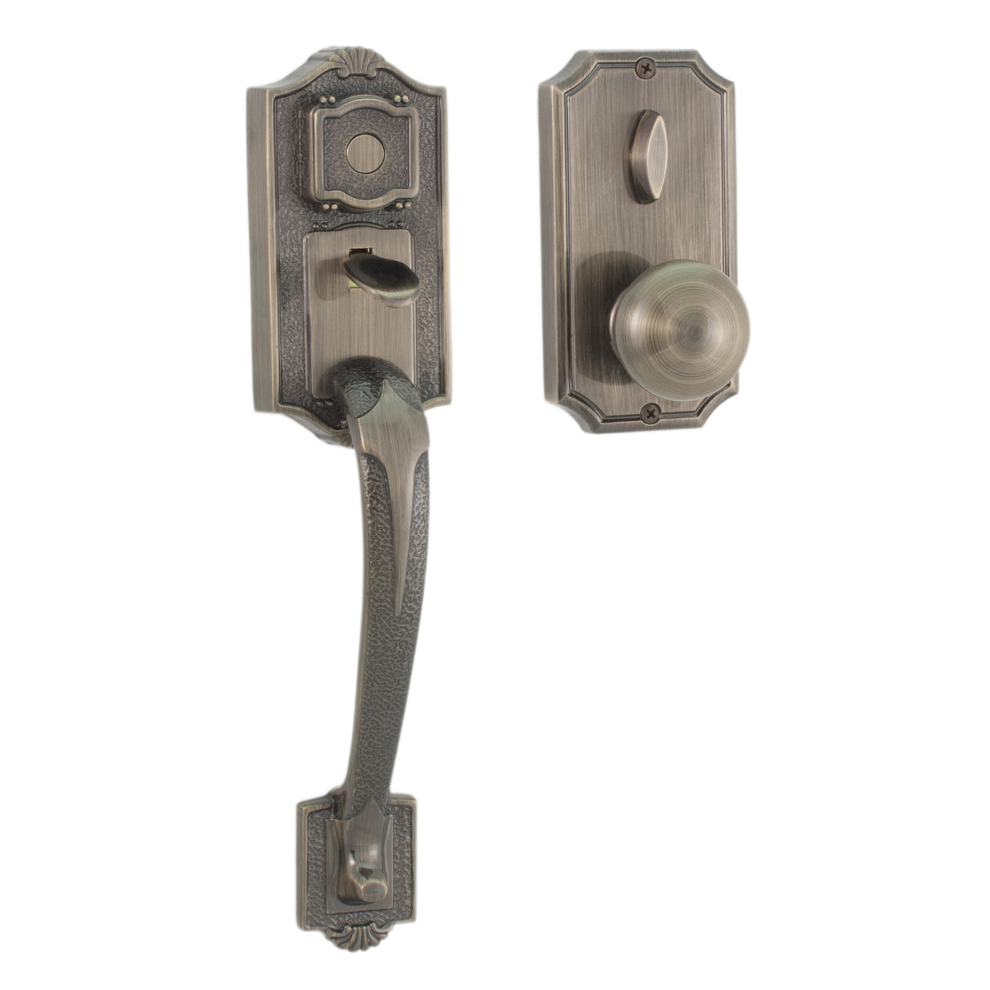 Colonial 1400 Series Handleset with Impresa knob - Deadbolt Keyed One ...