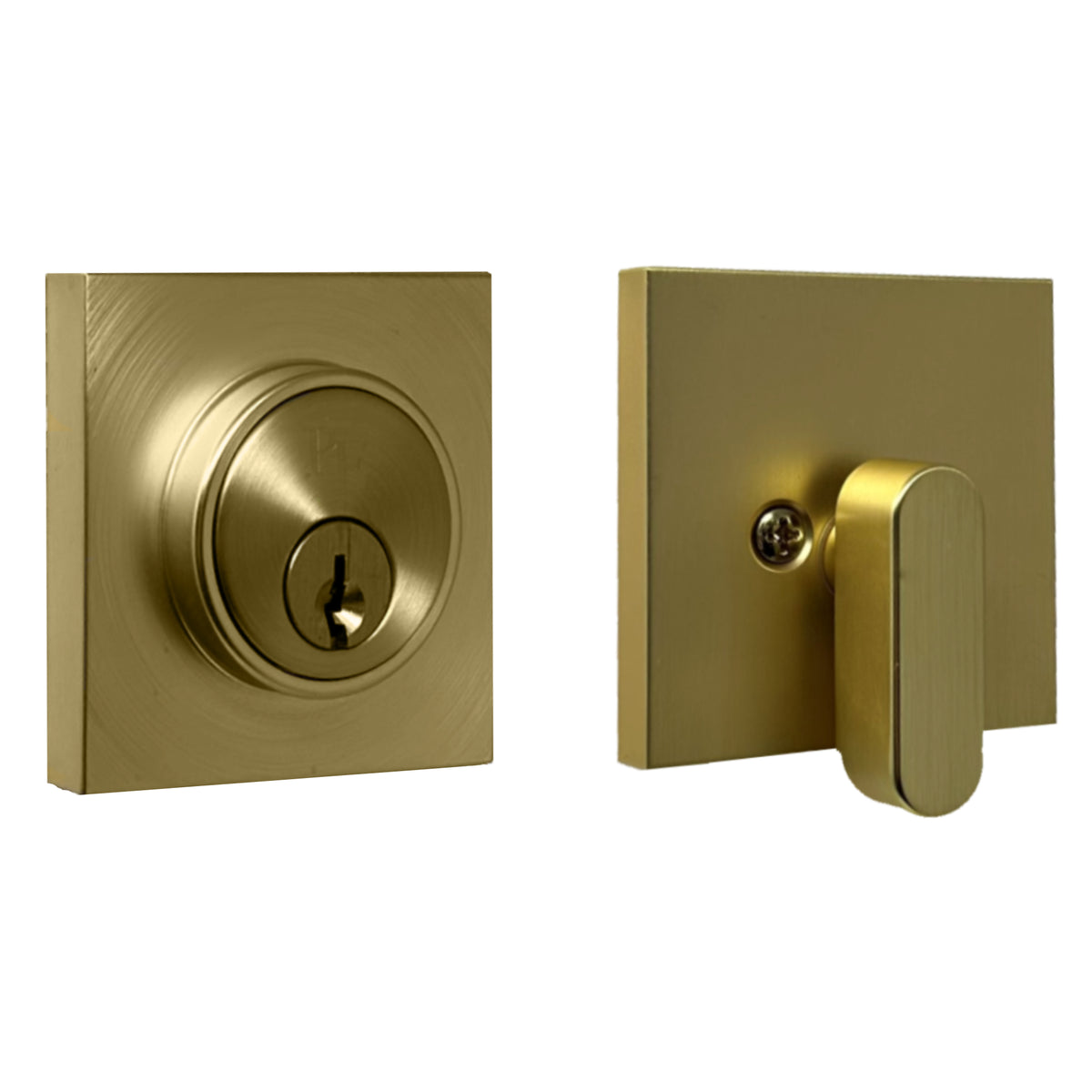 Weslock Square Single Cylinder Deadbolt - Keyed One Side — weslock