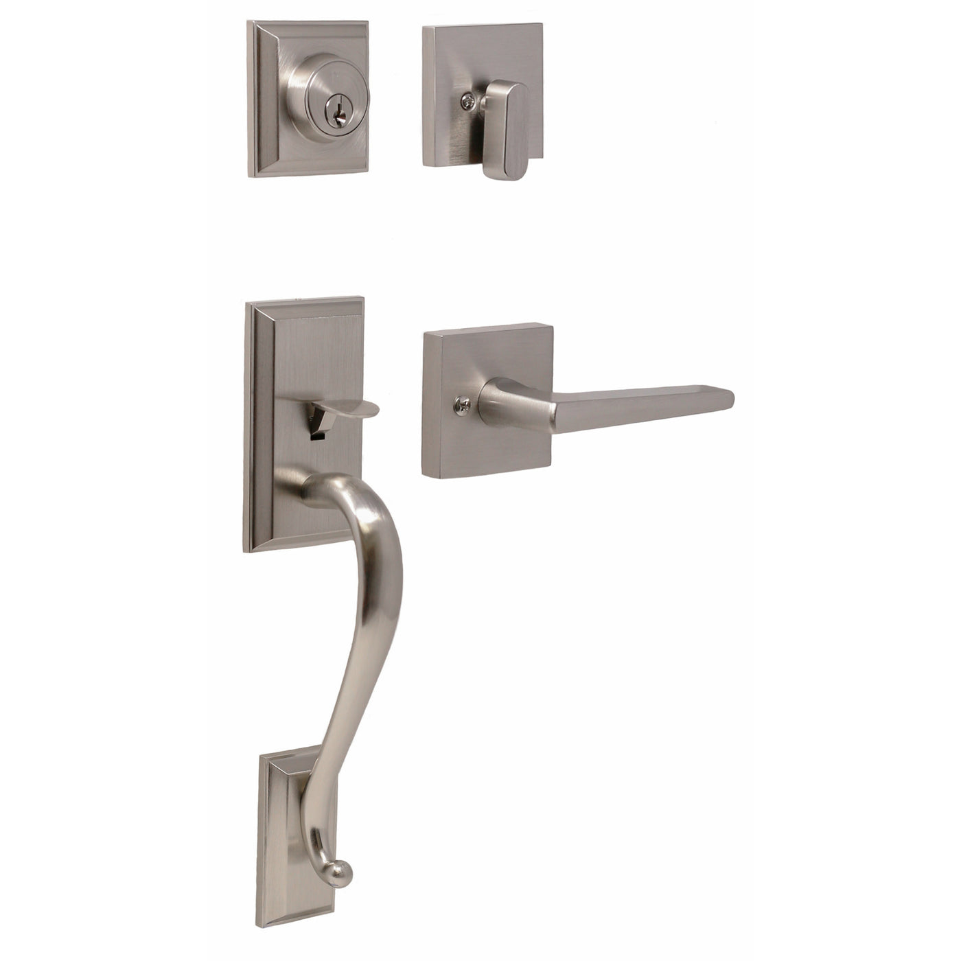 Mayo Handleset with Philtower Lever - Deadbolt Keyed One Side — weslock