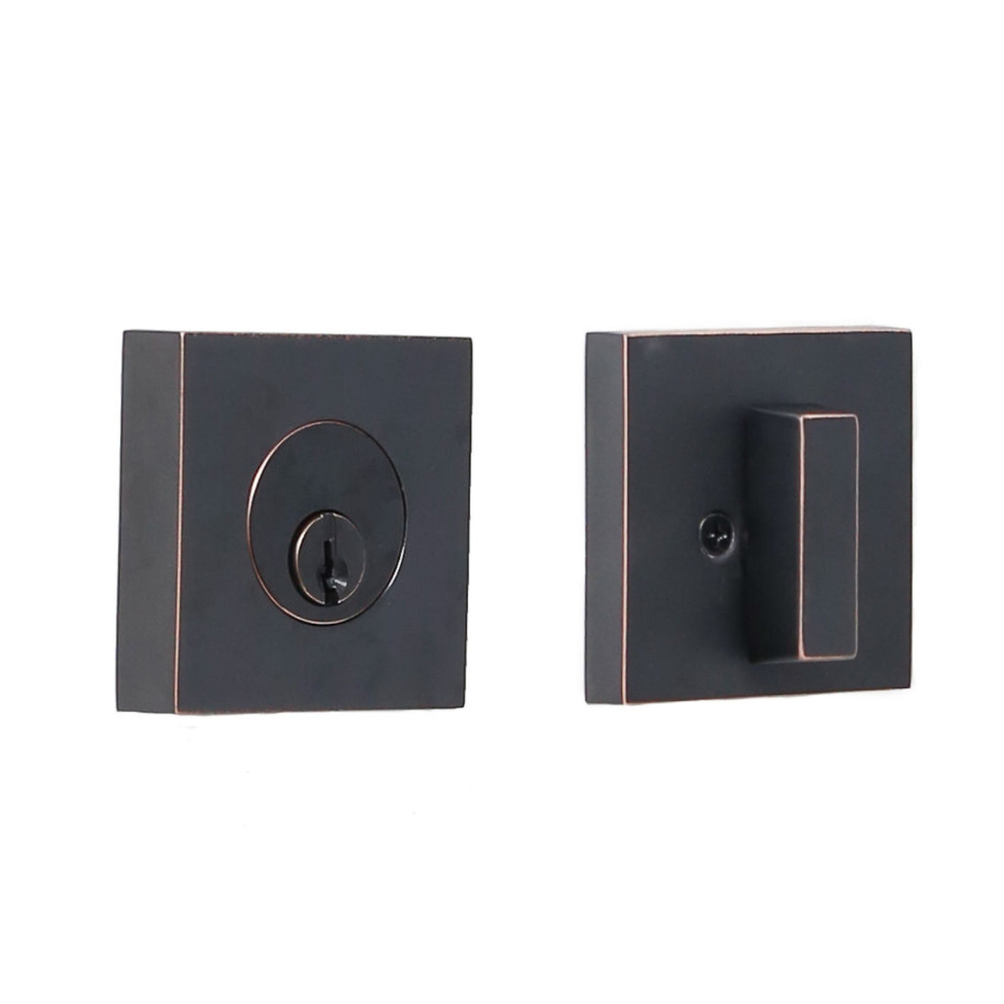 Weslock Square Single Cylinder Deadbolt UL - Keyed One Side — weslock